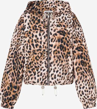 Moschino Doudoune en nylon imprim&eacute; - Marron