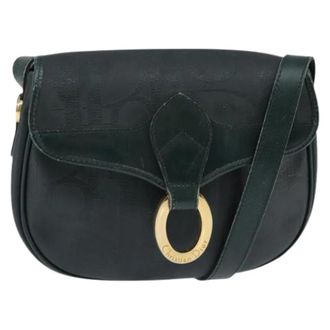 Dior Pre-owned Trotter Canvas Shoulder Bag - - Pre-owned - Damen - Gr&uuml;n - ONE SIZE