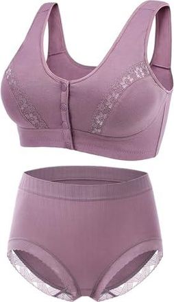 Generic Dessous Sexy Femme Coquine Hot Soutien-Gorge et Ensemble pour Femmes, Fermeture Frontale, sous-v&ecirc;tements pour Femmes &acirc;g&eacute;es, Slips, Lingerie Quotidienn
