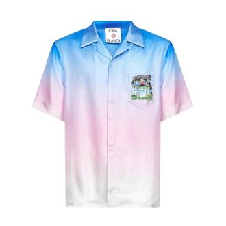 Casablanca Volcano Gradient Kurzarmhemd - - Shirts - Herren - Mehrfarbig - M