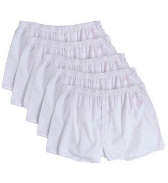 Fruit Of The Loom Lot de 5 boxers tiss&eacute;s blancs - Blanc - Medium