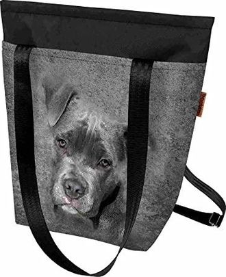 Bertoni Sac et sac &agrave; dos 2 en 1 avec impression - Sac de courses pratique pour femme - 2 possibilit&eacute;s de transport, fermeture &eacute;clair - Grand choix de designs 