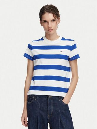 Tommy Jeans T-Shirt Flag DW0DW23801 Blau Regular Fit
