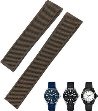 Generic 20 mm 22 mm Gummi-Silikon-Uhrenarmband passend für F1 AQUARACER 300 WAY201A WAY211C Uhrenarmbänder Zubehör