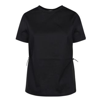 Herno Femme, Tops, Noir, Taille: 38 FR T-shirt avec cordon de serrage &agrave; la taille