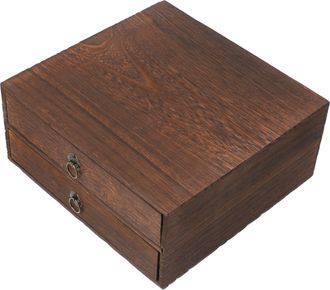 Cabilock Schreibtisch Organizer Vintage Aufbewahrungsbox Multifunktionale Holzschublade Zur Schmuck Und Bastelaufbewahrung Platzsparend F&uuml;r B&uuml;ro Und Zuhause