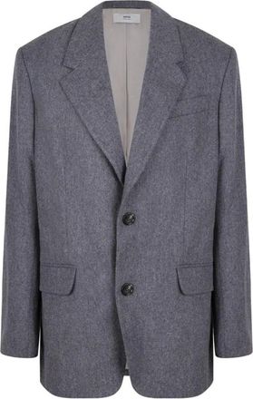 Ami Homme, Vestes, Gris, Taille: M Blazer Crois&eacute; en Laine
