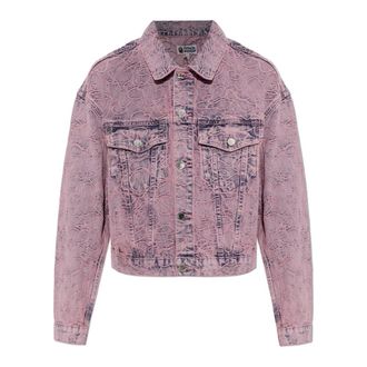 A Bathing Ape Overdye Cropped Denim Jacke - - Jackets - Damen - Rosa - XS