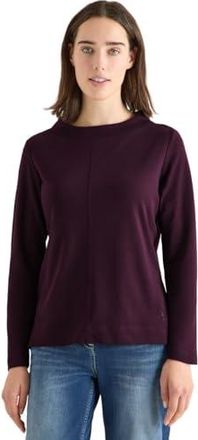 Cecil 3228672 T-Shirt à col Montant uni, Rouge Eggplant, XXL Femmes