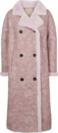 Americandreams Americandreams, Femme, Manteaux, Rose, Taille: 42 FR Joa Wool Coat Long