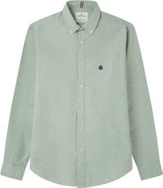 Springfield Herren Original Oxford with Tree Embroidery. 100% Bci Cotton Besticktes Hemd, gr&uuml;n, M