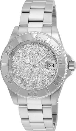 Invicta Angel 22706 Damenuhr - Quarzwerk - Edelstahl mit silbernem Zifferblatt - 40 mm