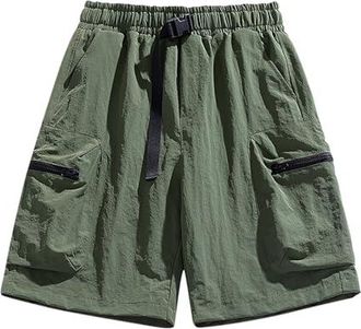 Generic Short court pour homme UPF50+ Short cargo d&eacute;t&eacute; en soie glac&eacute;e Loose Tendance Casual Sports, Vert arm&eacute;e., 3XL