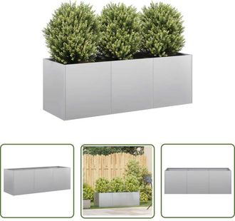 vidaXL The Living Store - vidaXL Jardini&egrave;re 120x40x40 cm acier galvanis&eacute;