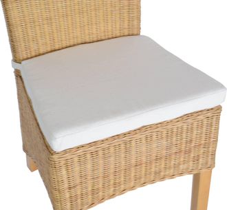 MiaM&ouml;bel Sitzkissen 46x5x38 cm Landhausstil 100% Baumwolle Beige