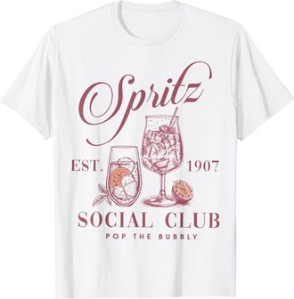 Trendy Apparel Spritz Social Club Pop The Bubbly Est 1907 T-Shirt