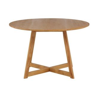 ebuy24 Ebuy24 - Yadikon Esstisch &Oslash;120cm, mit Auszug mit Zusatzplatten Eiche dekor