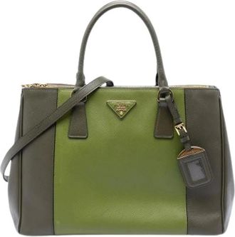 Prada Pre-owned Saffiano Lux Galleria - Femme - Pre-owned - Vert - Taille: ONE Size
