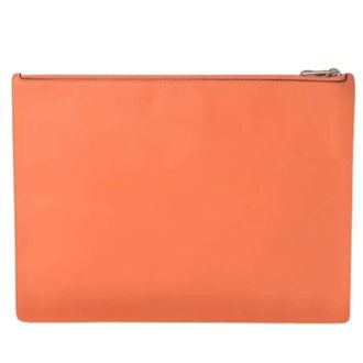 Loewe Pochette en tissu Pre-owned - Femme - Pre-owned - Orange - Taille: ONE Size