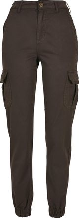 Urban Classics Damen Ladies High Waist Cargo Pants Brown, 31