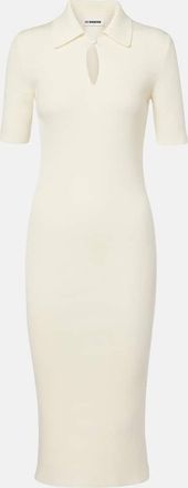 Jil Sander Robe midi en laine