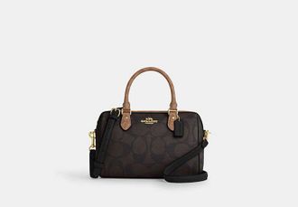 Coach Rowan Satchel aus Signature-Canvas in Blockfarben