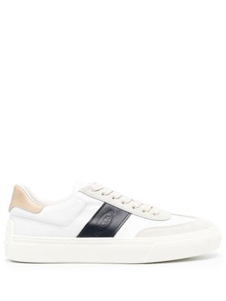 Tod's baskets &agrave; logo emboss&eacute; - Blanc