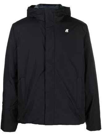 K-Way veste &agrave; fermeture scratch &agrave; logo - Noir
