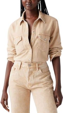 Levi's Levis Denim Camel Regular Fit Chemise pour femme, beige, XS