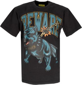 Market Schwarzes Herren Tee mit Hundeaufdruck - - Tops - Herren - Schwarzk - S