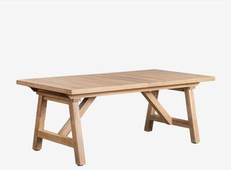 Sklum Rechteckiger Esstisch 200-260-320x100 cm ausziehbar aus Dubai-Akazienholz Rustikales Akazienbraun - Sklum