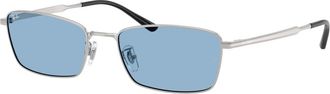 Ray-Ban Lunettes de soleil en titane Rb8069D - unisex - Accessoires - Bleu - Taille: 55 MM