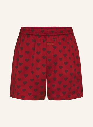 SKIMS Skims Boxershorts Sleep Sateen Aus Satin rot
