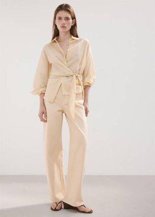 Mango Jean balloon taille normale vanille - Femme - 34 - MANGO