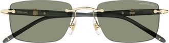 Montblanc Montblanc, unisex, Accessoires, Vert, Taille: 54 MM Mb0344S 005 Lunettes de soleil