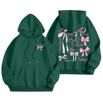 Generic Sweats &agrave; capuche pour femmes, sweats &agrave; capuche &agrave; manches longues, vert fonc&eacute;, XXL