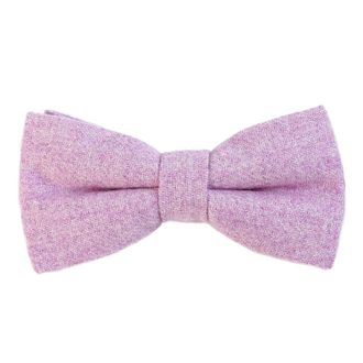 DonDon Herren Fliege 12 x 6 cm Baumwolle gebunden und l&auml;ngenverstellbar fliederfarben