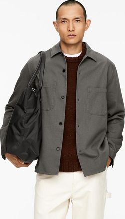 Arket Overshirt Aus Baumwolltwill -Grau