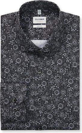 Olymp Level Five, Body Fit, Baumwollhemd mit floralem Print in