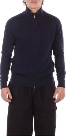Alpha Studio Homme, Pulls, Bleu, Taille: XL Zip Cardigan