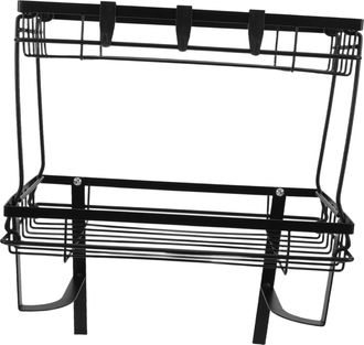 Pretyzoom Over The Toilet Aufbewahrungsregal Doppellagiger Bad Organizer aus Robustem Material Platzsparend Abnehmbar Bohrfreie Montage für Toilettenpapier und 