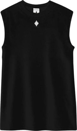 Marcelo Burlon Homme, Tops, Noir, Taille: L Jersey Sleeveless Top