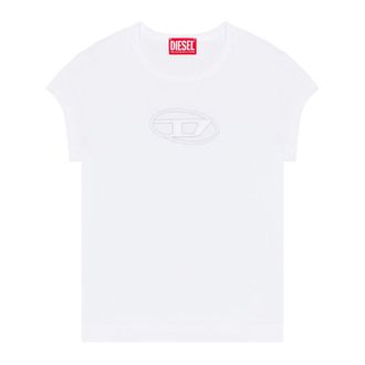 Diesel Peekaboo Logo T-Shirt - - Tops - Damen - Wei&szlig; - XS