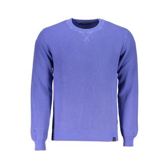 North Sails Blauer Baumwollpullover Logo Bio-Baumwolle - - Knitwear - Herren - Blau - XL