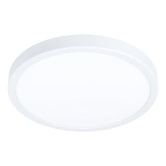 Eglo Plafonnier LED Fueva 6, lampe de plafond ronde, luminaire en saillie, &eacute;clairage pour salle de bains en plastique blanc, blanc chaud - blanc froid, IP4