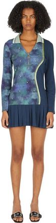 Ahluwalia Studio Femme, Robes, Bleu, Taille: 38 FR Shakti Pleated Dress