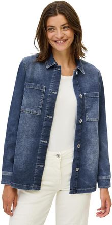 Cecil Damen 2115465 Denim Overshirt, mid Blue wash, XXL