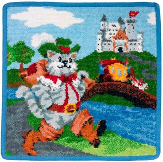 Feiler gestiefelterkat00480205, Seiftuch, Gestiefelter Kater, 25 x 25 cm, Jeans blau