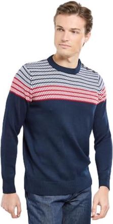 Armor Lux Cordage Pull-Over, Marine Deep/Cardinal/Natur, M Homme