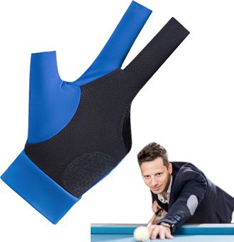 Generic Billardhandschuh für Herren, linker Handschuh, Billardhandschuh für linke Hand, 3 Finger, Sporthandschuh, Billardhandschuhe, elastisch, atmungsaktiv, 